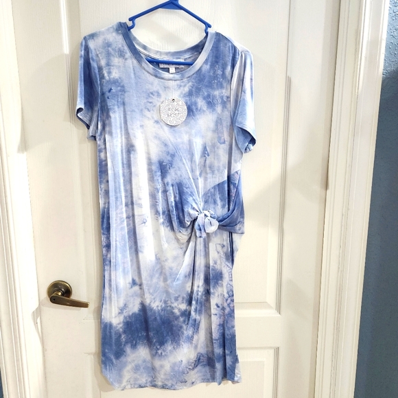 Pink Rose | Dresses | Beautiful Blue Tie Dye Dress | Poshmark